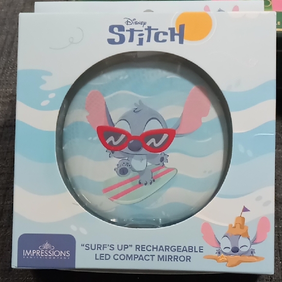 Disney | Hair | Disney Stitch Surfs Up Led Mirror With Red And Blue ...